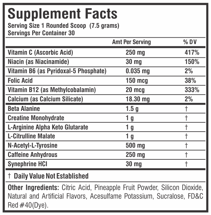 Stardust Pre-Workout Supplement Facts | Muscle Origins | Gym Clothes ...